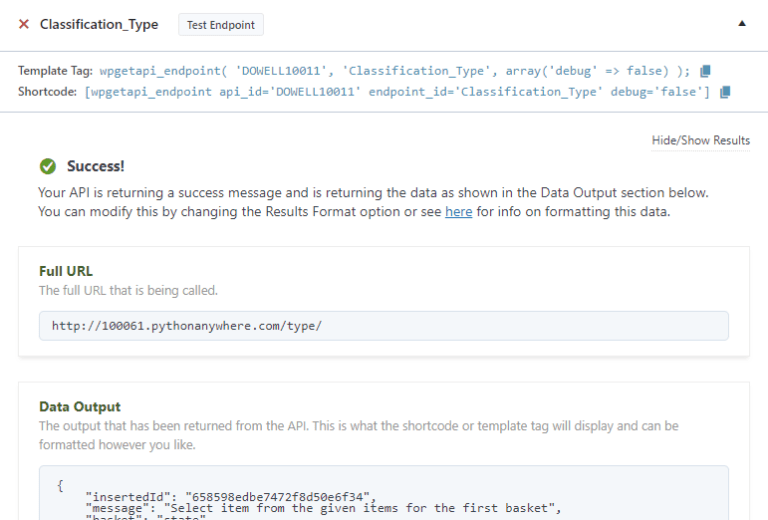 Dowell Classification of Big Data API - Dowellstore Domains